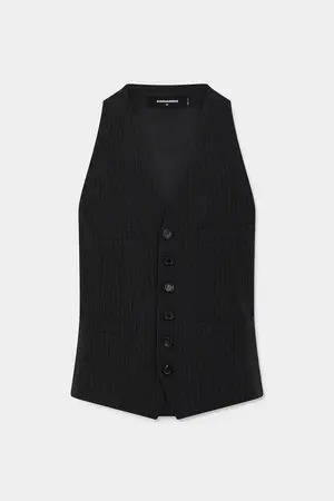 Dsquared2 Striped Oversized Wool Vest