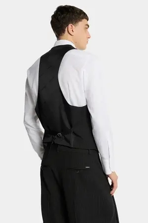 Dsquared2 Striped Oversized Wool Vest