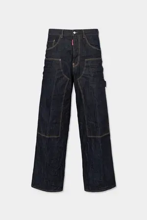 Dsquared2 Japanese Rinse Baggy Carpenter Jeans - Blue