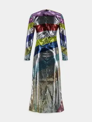 La DoubleJ Supremes Swing Paillette Midi Dress