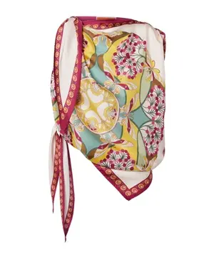 La DoubleJ Florette Placée Asymmetric Silk Twill Top