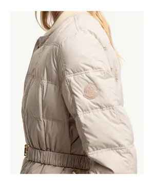 Moncler Cygnes Belted Short Down Jacket