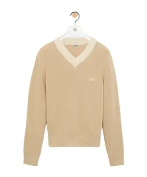 Loewe Long-sleeved Sweater - Beige/white