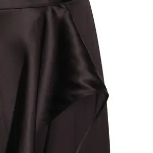 Acne Studios Draped Lace-trim Midi Dress - Dark Brown