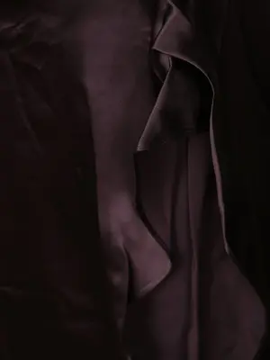 Acne Studios Draped Lace-trim Midi Dress - Dark Brown