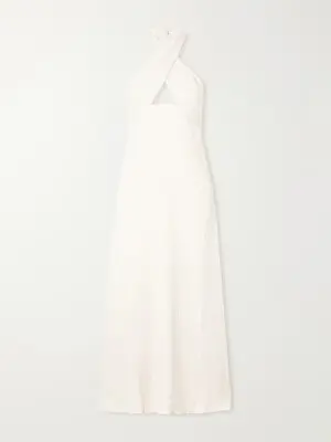 Johanna Ortiz Light Heart' Gauze Halterneck Maxi Dress - Neutrals