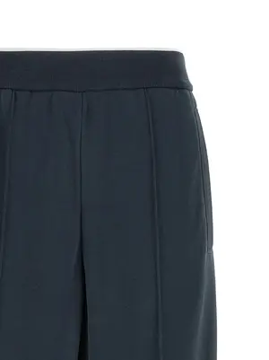 Brunello Cucinelli Straight-leg Track Pants With Front Stitch Detailing - Black