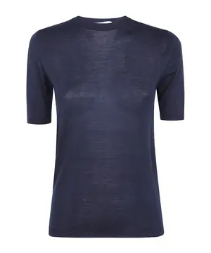 Max Mara Short-sleeved Knit Top - Black