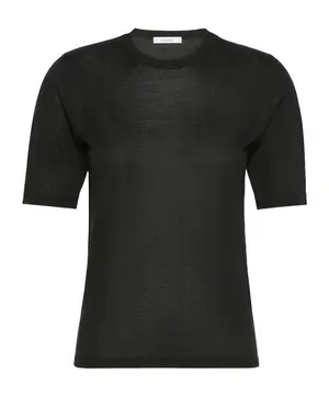 Max Mara Short-sleeved Knitted Top - Black