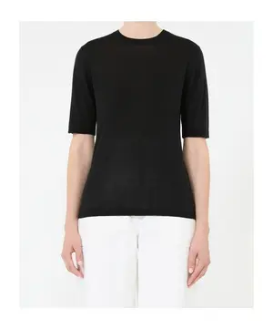Max Mara Short-sleeved Knitted Top - Black