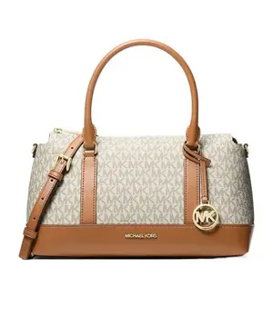 Michael Kors Andie Medium Signature Logo Satchel Bag