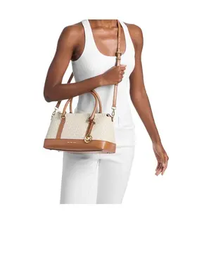 Michael Kors Andie Medium Signature Logo Satchel Bag