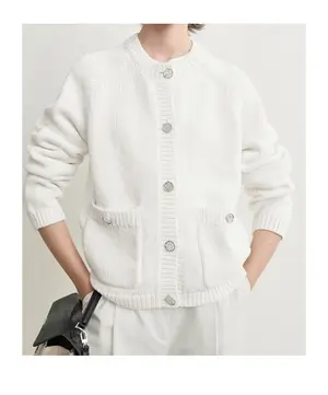 TOTEME Hammered Button Cotton Cardigan