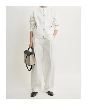 TOTEME Hammered Button Cotton Cardigan