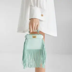 Fendi Nano Peekaboo Fringed Mini Bag