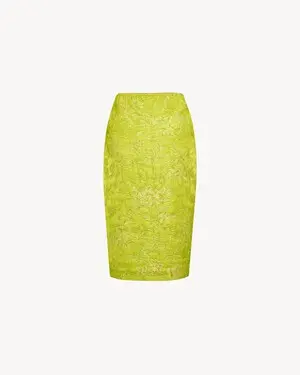 Saint Laurent Brocade Midi Skirt