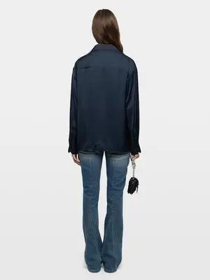 Zadig&Voltaire Tyrica Satin Shirt With Classic Collar