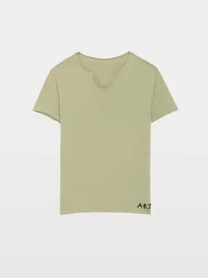 Zadig&Voltaire Monastir Henley T-shirt - Tea