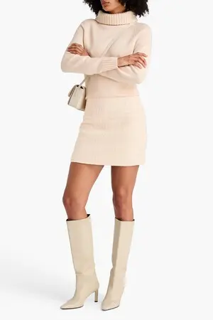 ANINE BING Vanessa Houndstooth Bouclétweed Mini Skirt
