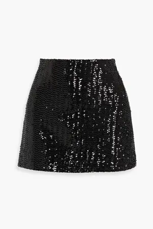 ANINE BING Sequined Tulle Mini Skirt