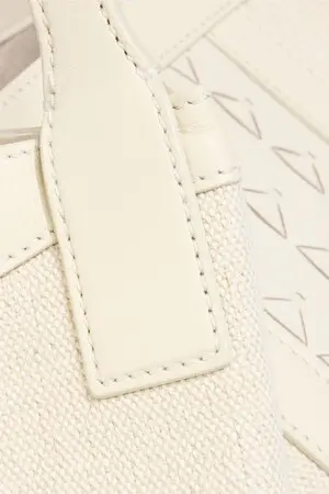 SERAPIAN Canvas Tote With Leather Trim