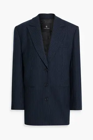 ANINE BING Declan Pinstriped Woolblend Twill Blazer