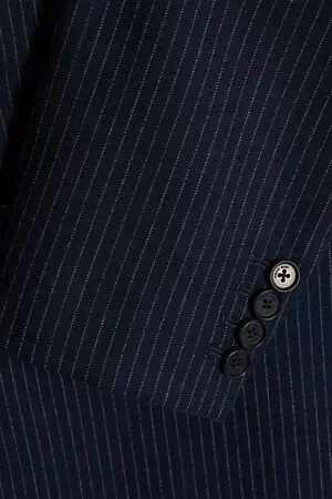 ANINE BING Declan Pinstriped Woolblend Twill Blazer