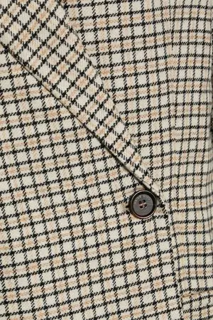 ANINE BING Kaia Doublebreasted Checked Woolblend Tweed Blazer