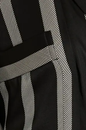 ANINE BING Lynette Striped Silk-blend Satin Shirt