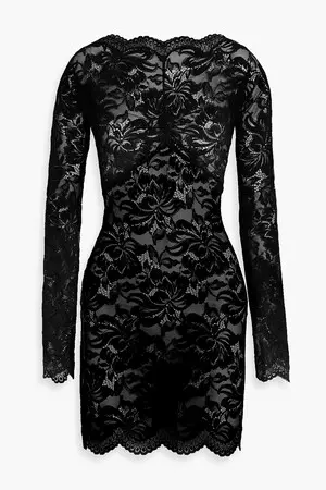 Rabanne Lace Mini Dress - Black
