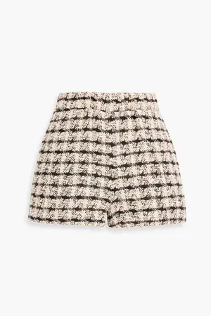 ANINE BING Lyle Metallic Tweed Shorts - Blush
