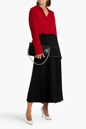 ANINE BING Bridget Silkblend Crepe De Chine Shirt