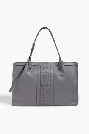 SERAPIAN Secret Texturedleather Tote - Anthracite