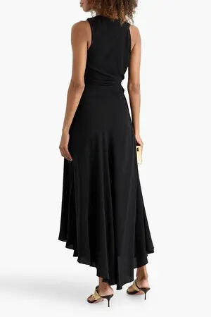 Victoria Beckham Draped Silk Midi Dress