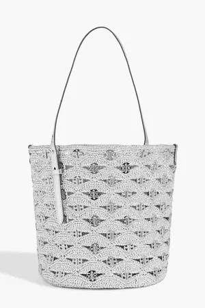 Rabanne Sac À Main Chainmailembellished Metallic Crochet Tote - Silver