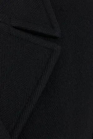 ANINE BING Raleigh Double-breasted Herringbone Wool-blend Twill Coat