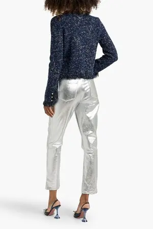 Rabanne Fringed Metallic Boucléknit Jacket