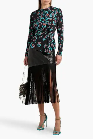 Rabanne Printed Stretchjersey Top