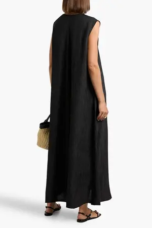 ANINE BING Constance Plissé Lyocellblend Maxi Dress
