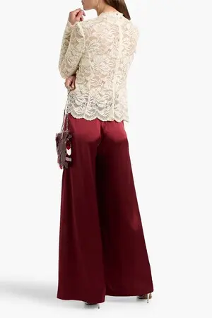 Rabanne Pintucked Lace Top
