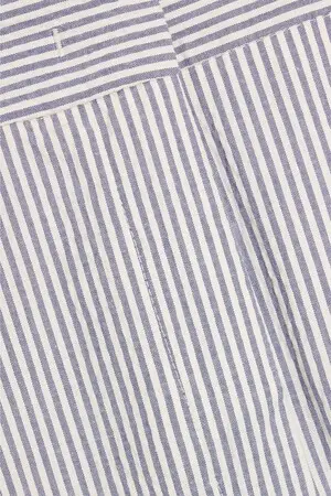 Max Mara Striped Cottonblend Seersucker Slimleg Pants