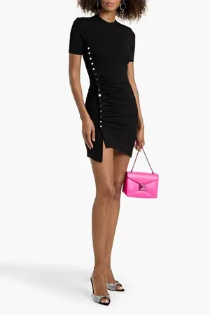 Rabanne Asymmetric Stretchjersey Mini Dress