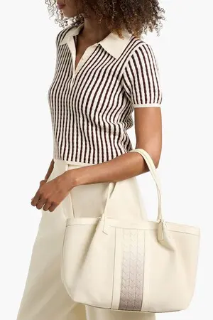 SERAPIAN Secret Leathertrimmed Canvas Tote