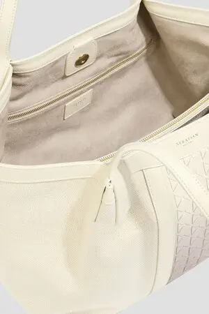 SERAPIAN Secret Leathertrimmed Canvas Tote