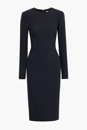 Victoria Beckham Crepe Midi Dress - Navy