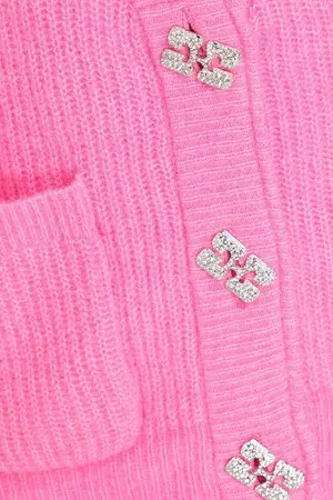 GANNI Ribbedknit Cardigan