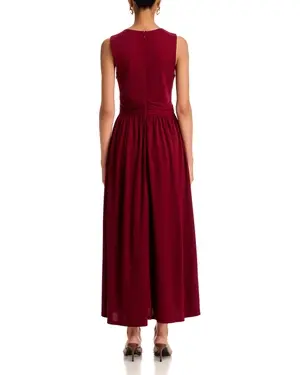 Aqua Sleeveless Twist Jersey Maxi Dress