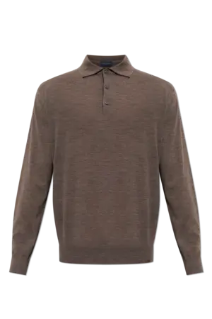 Paul & Shark Long Sleeve Polo - Brown