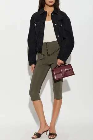 Jacquemus Cotton Denim Oversized Jacket With Belted Waist