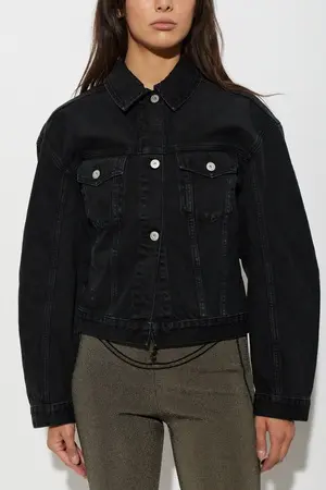 Jacquemus Cotton Denim Oversized Jacket With Belted Waist